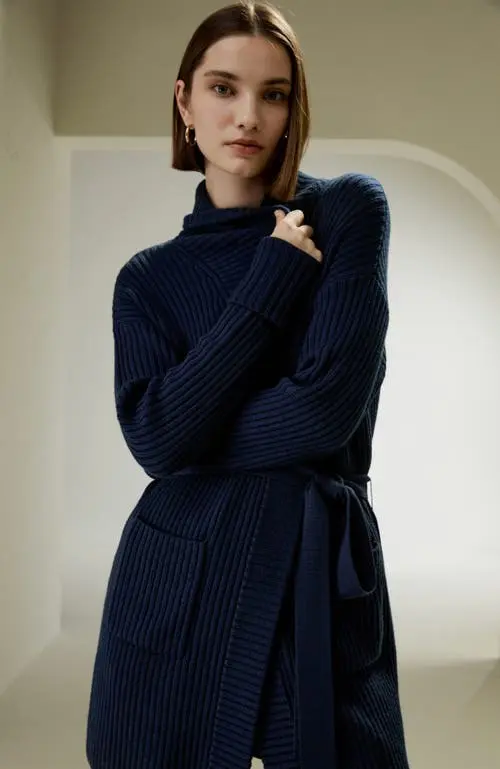 Lilysilk Merino Wool Shawl Collar Cardigan