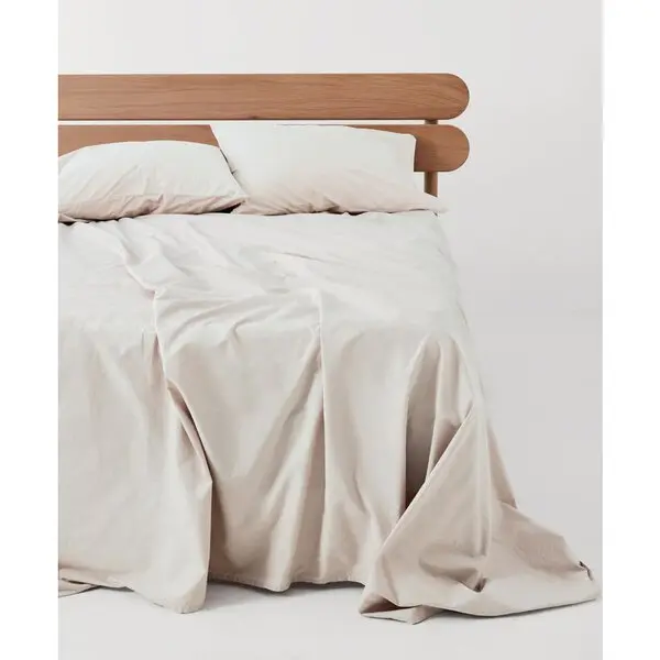 PACT Organic Cool-air Percale Sheet Set - Bone