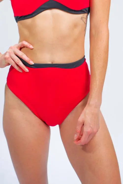 MARY MERCEDES Rafaela Contouring Bikini Bottom - Red