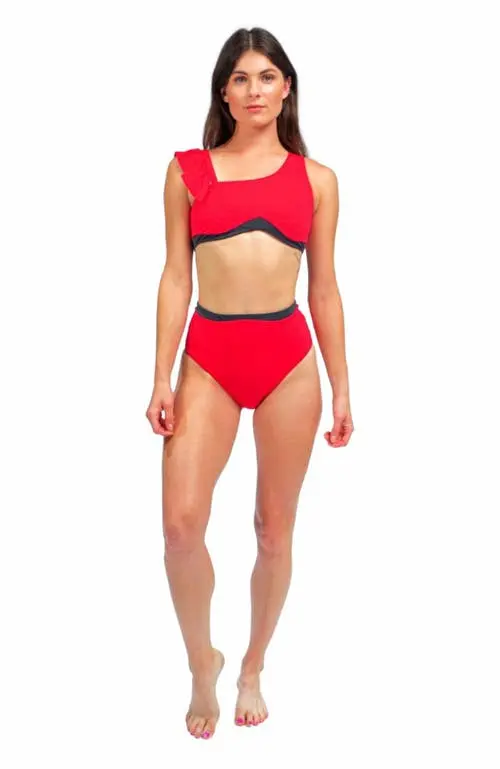 MARY MERCEDES Rafaela Contouring Bikini Bottom - Red