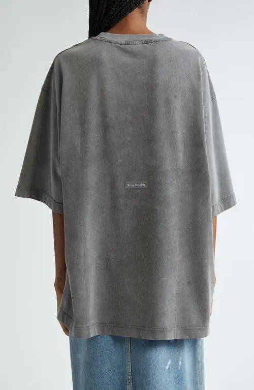 Acne Studios Exford Oversized T-shirt - Faded Black