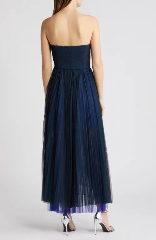 Robe CHELSEA28 à épaules Dénudées - Taille M, Bleu Et Blanc (Neuf Sans étiquettes)