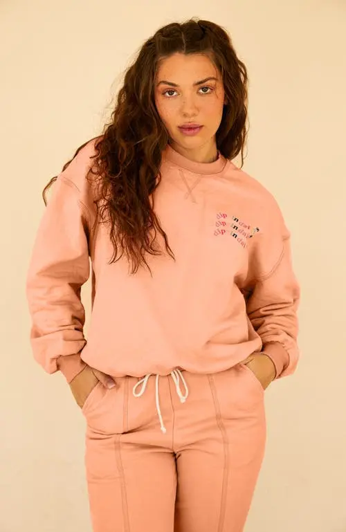 DIPPIN DAISY'S Dd Wave Long Sleeve Crewneck - Pink Sands