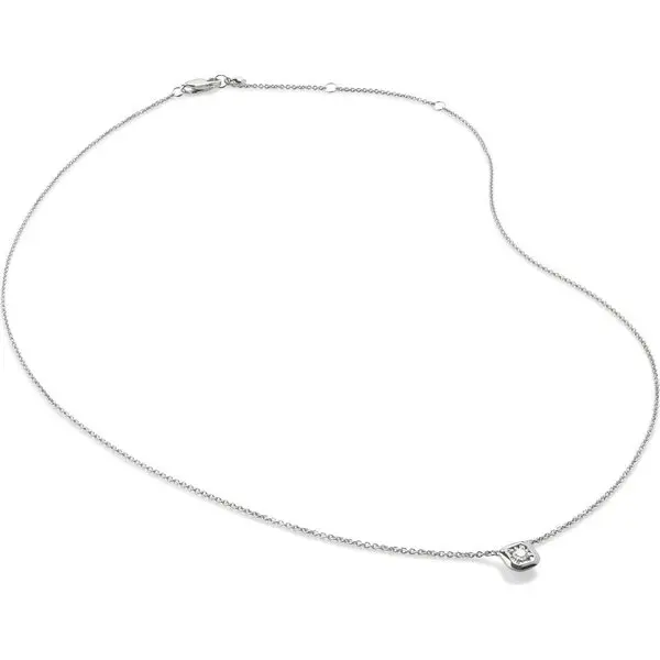 Monica Vinader Asscher Lab-created Diamond Pendant Necklace - Sterling Silver