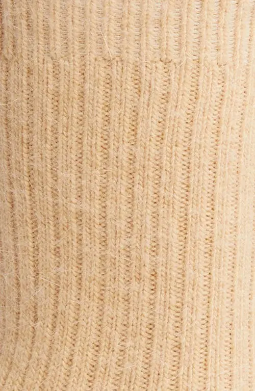 HIGH HEEL JUNGLE Cashmere Blend Cloud Crew Socks - Oat