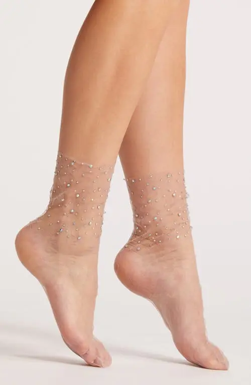 HIGH HEEL JUNGLE Crystal Lace Tulle Socks - Lilac