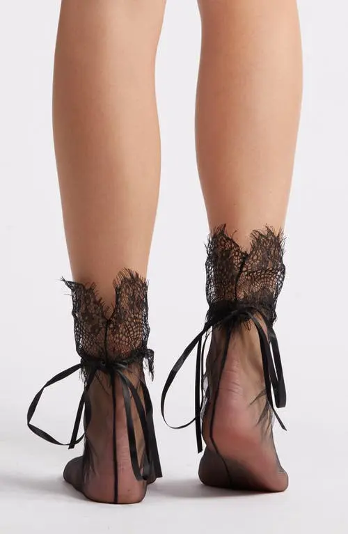 HIGH HEEL JUNGLE All Lace Up Crew Socks