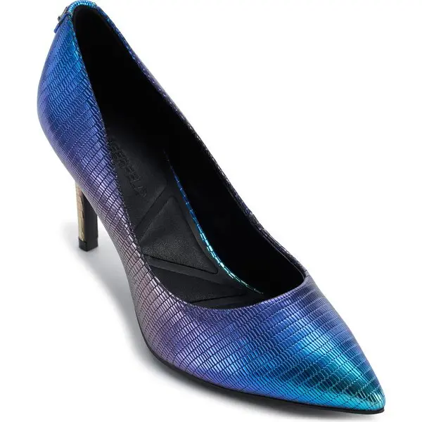 Karl Lagerfeld Paris Royale Pointed Toe Pump - Blue Multi