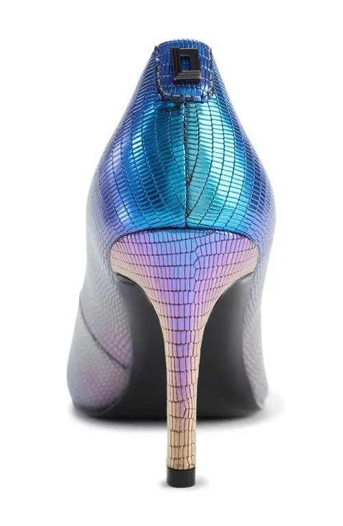 Karl Lagerfeld Paris Royale Pointed Toe Pump - Blue Multi