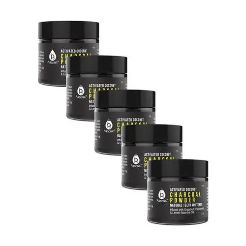 PURSONIC Teeth Whitening Charcoal Powder Natural 5-pack2oz Each - Multicolor