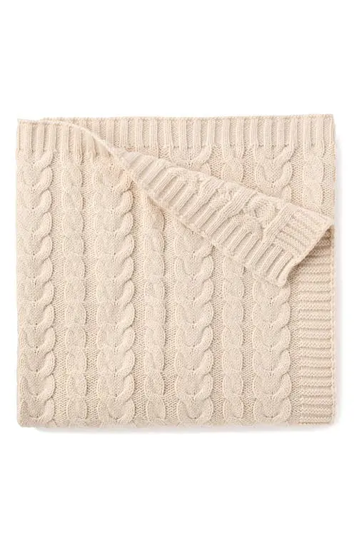 ELEGANT BABY Horseshoe Cable Knit Cotton Blanket - Rainy Day