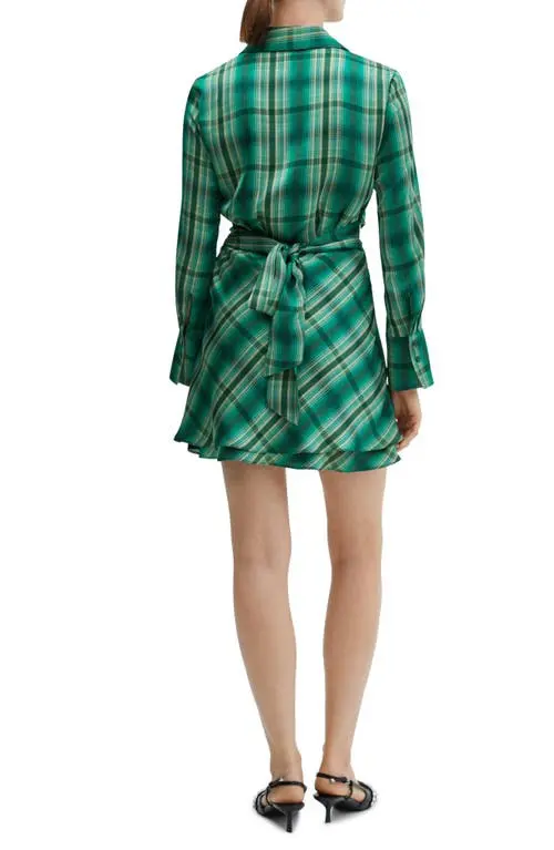 mango green wrap dress Lorraine Ruffle Pinafore Dress main image 1