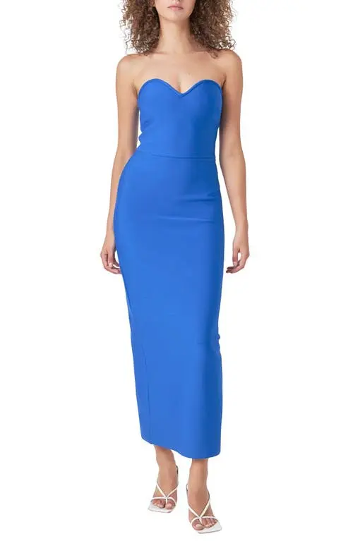 Endless Rose Strapless Sweetheart Neck Knit Dress