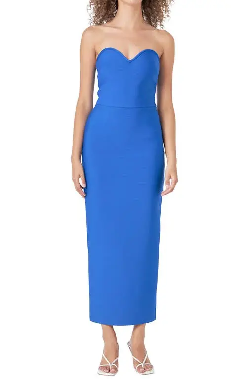Endless Rose Strapless Sweetheart Neck Knit Dress