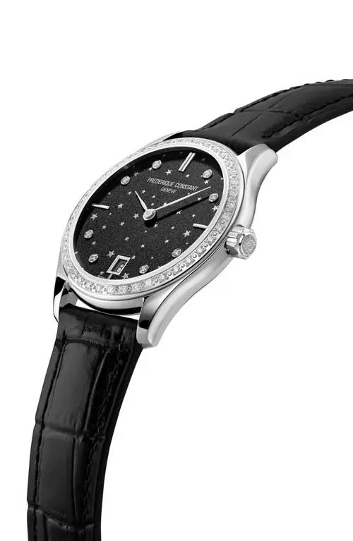 FREDERIQUE CONSTANT Classic Diamond Strap Watch - Silver