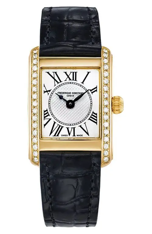 FREDERIQUE CONSTANT Carrée Diamond Bracelet Watch - Goldone