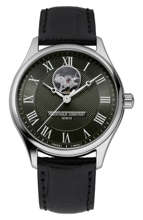 FREDERIQUE CONSTANT Classics Heartbeat Automatic Strap Watch - Silverone