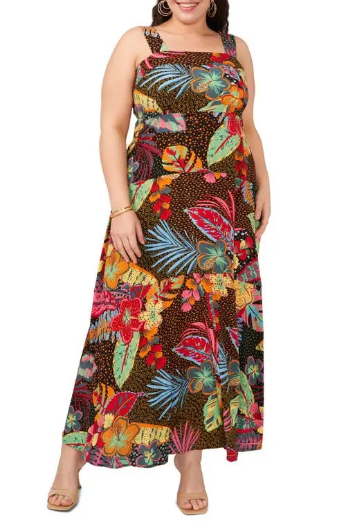 vince camuto plus size maxi dress Vince Camuto Plus Size Short Sleeve Crew Neck Maxi Dress