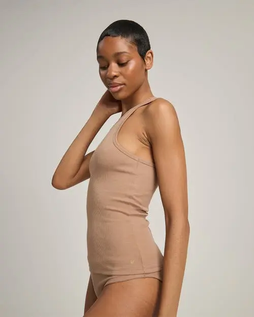 NUDEA Organic Cotton Classic Tank - Mocha