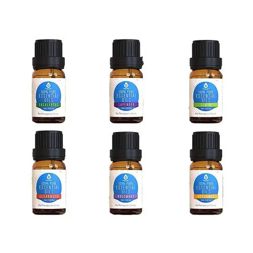 PURSONIC 6 Pack Of 100% Pure Essential Aromatherapy Oils