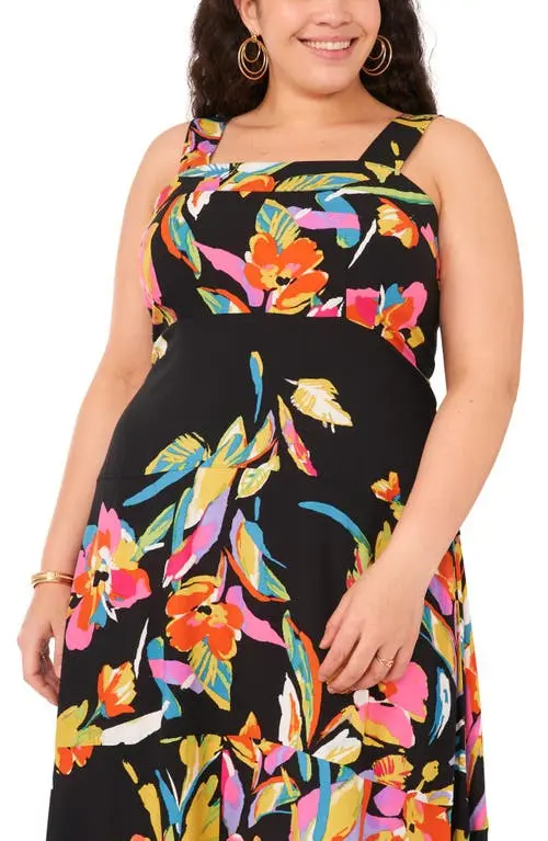 Vince Camuto Floral Print Tiered Maxi Dress In Rich Black - 55% Off |  Editorialist