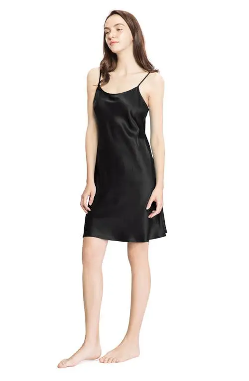 Lilysilk Feminine Silk Chemise - Black