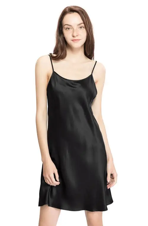 Lilysilk Feminine Silk Chemise - Black