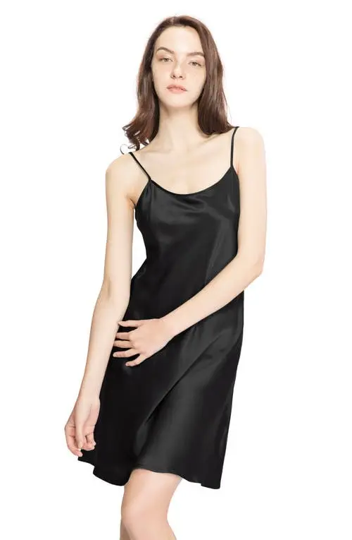 Lilysilk Feminine Silk Chemise - Black