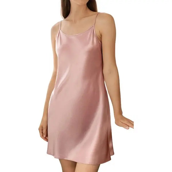 Lilysilk Short Silk Chemise - Rosy Pink