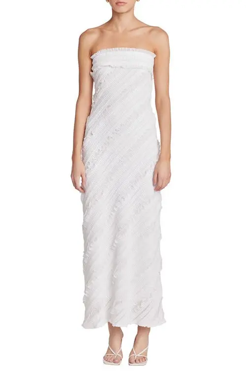 Endless Rose Ruffle Strapless Maxi Dress - White