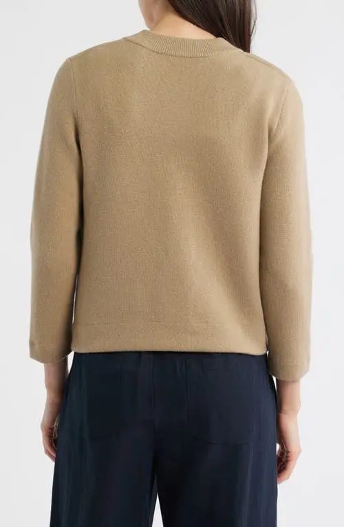 Vince Shrunken Wool & Cashmere Snap Cardigan - Fawn