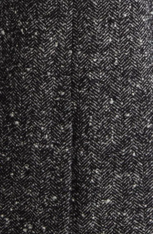 Sam Edelman Reefer Double Breasted Herringbone Tweed Coat