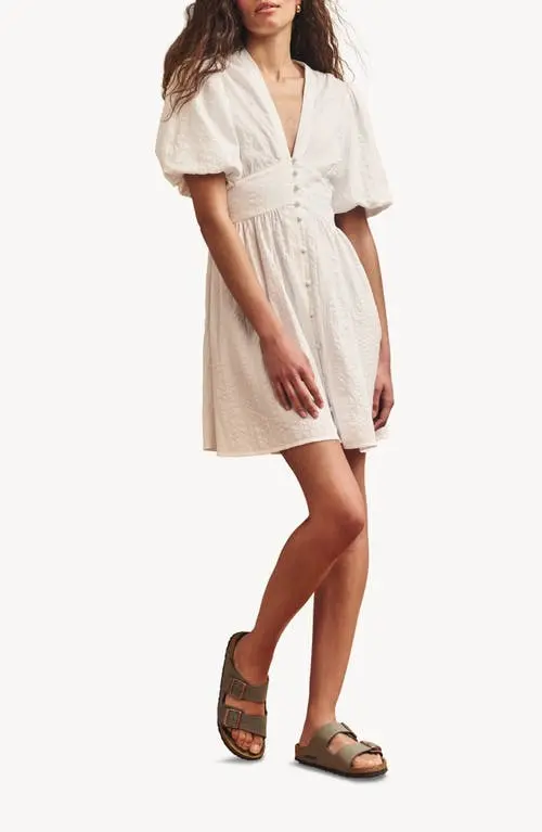 Nobody'S Child Starlight Puff Sleeve Organic Cotton Minidress In White -  63% Off | Editorialist