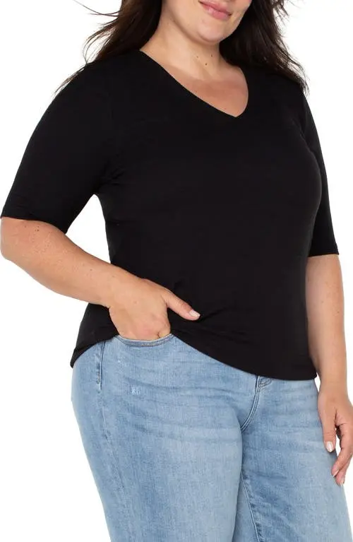 LIVERPOOL Double Layer V-neck Top