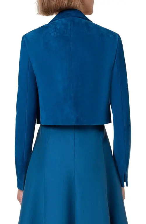 Akris Gian Suede Crop Jacket