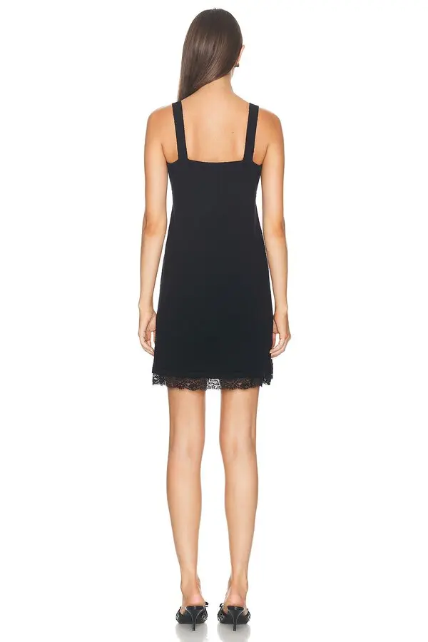 knee length dresses for ladies Balenciaga Women's Reversible Jacquard Floral Mini Dress in Pink and Black main image 1