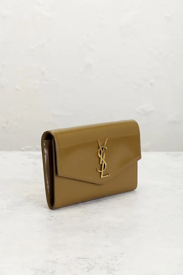Saint Laurent Wallet On Chain In Tan