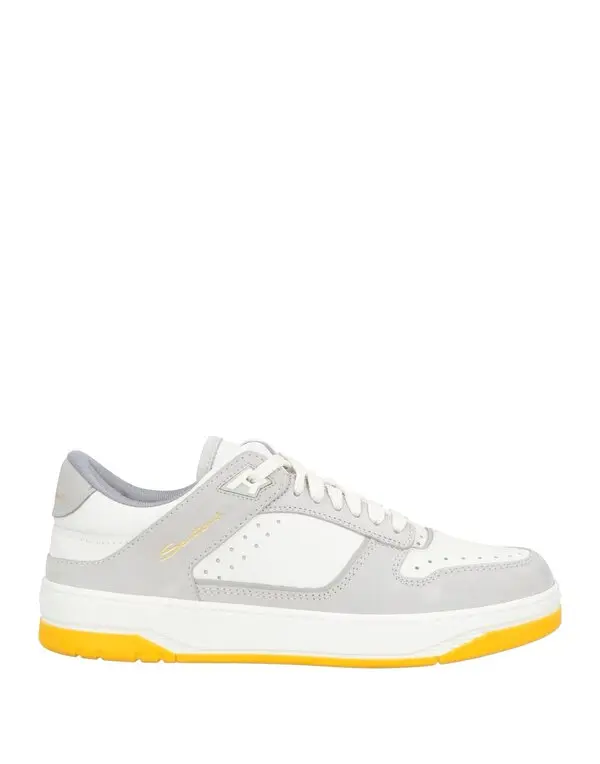 Santoni Nubuck Leather Low-top Sneakers - Grey