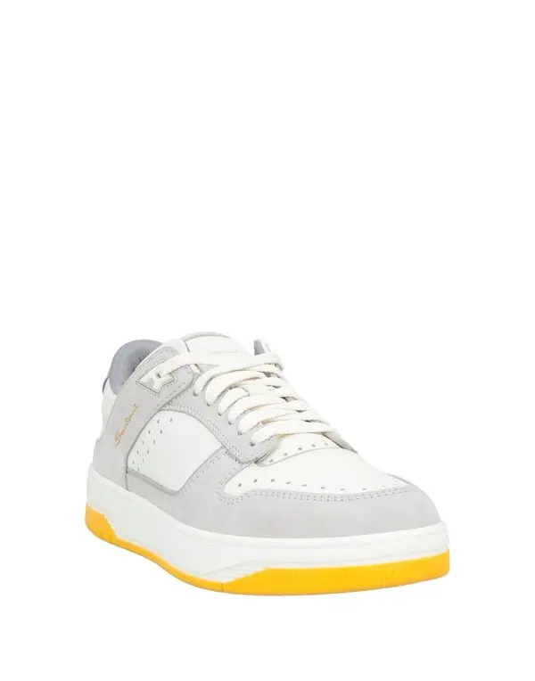 Santoni Nubuck Leather Low-top Sneakers - Grey