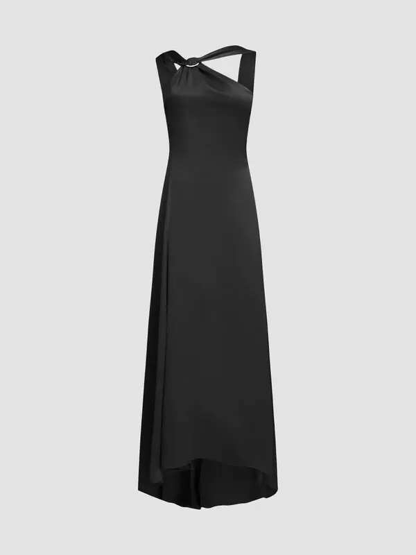 Halston Genevieve Satin Gown
