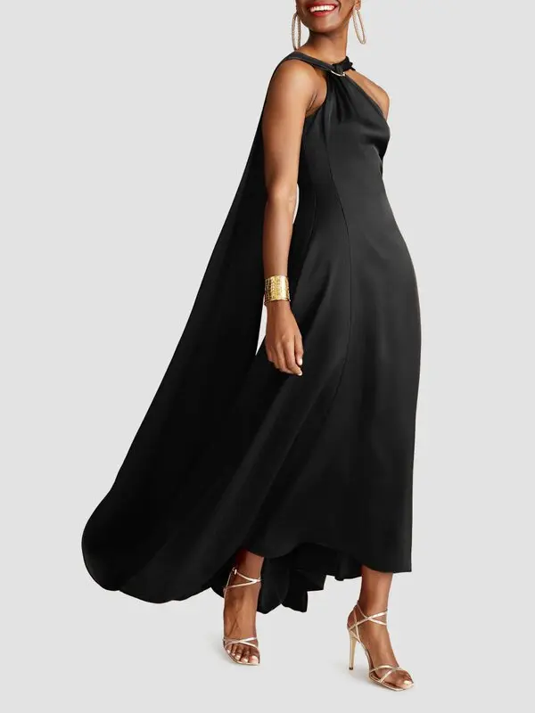 Halston Genevieve Satin Gown