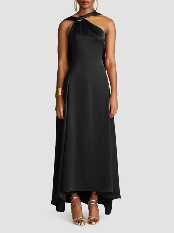 Halston Genevieve Satin Gown
