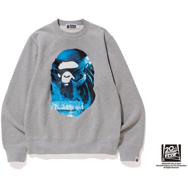 A BATHING APE X Predator Ape Head Crewneck Sweatshirt