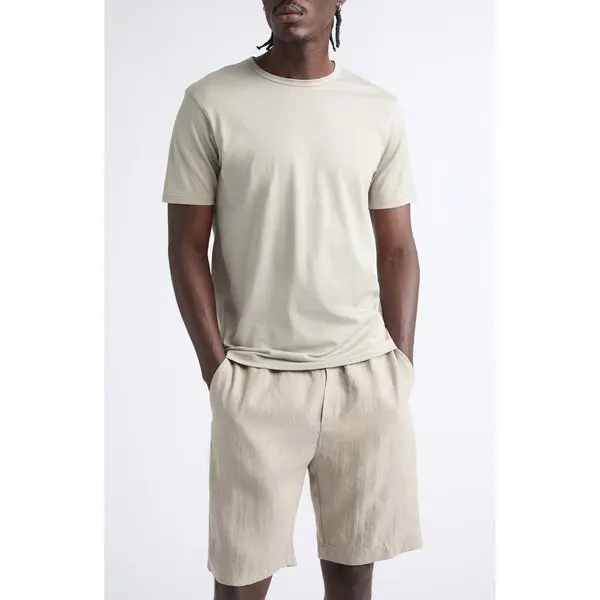 Sunspel Cotton Crewneck T-shirt - Ash