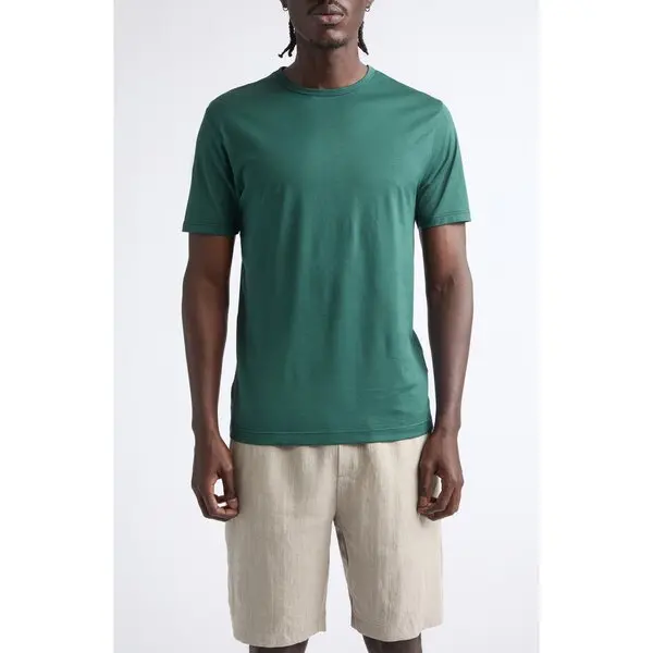 Sunspel Cotton Crewneck T-shirt - Forest