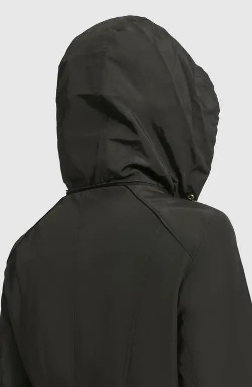 Cole Haan Travel Packable Hooded Rain Jacket - Black