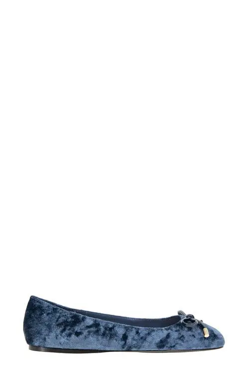 Bcbgmaxazria Hartly Cap Toe Ballet Flat - Naval Blue Velvet