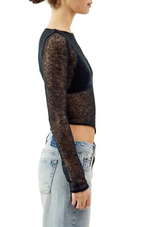 BDG URBAN OUTFITTERS Asymmetric Open Stitch Sweater