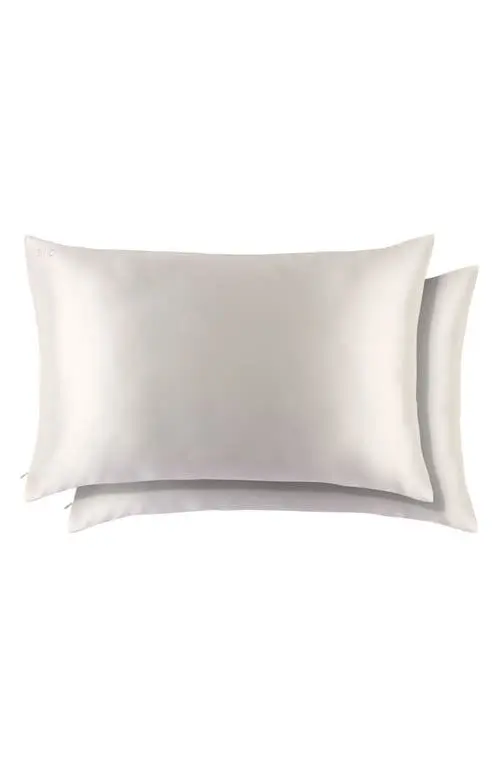 Slip Set Of 2 Silk Queen Pillowcases $230 Value - White