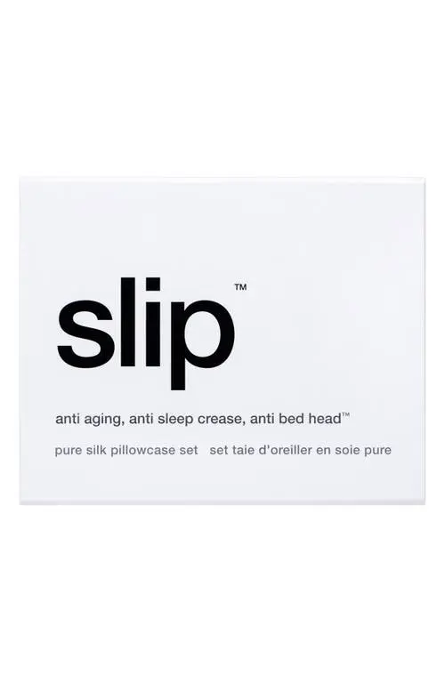 Slip Set Of 2 Silk Queen Pillowcases $230 Value - White